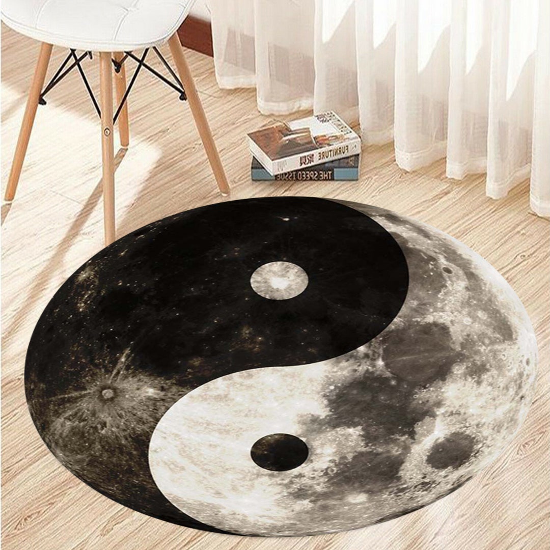 Ying Yang,ying Yang Round Rug, Living Room Round Rug, Decorative Round ...