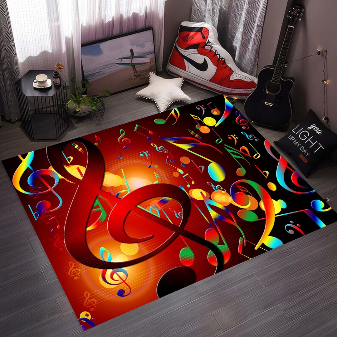 Clef Rug, Music Rug,music Notes Rug,treble Clef Rug,colorful Music ...