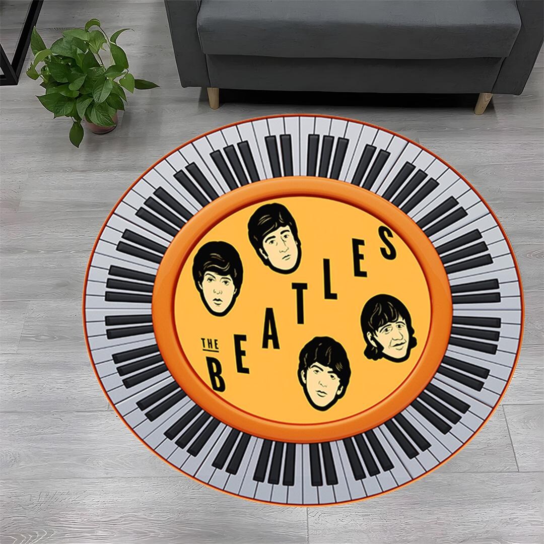 The Beatles, the Beatles Round Rug, Piano Keys Rug, Beatles Round Rug ...