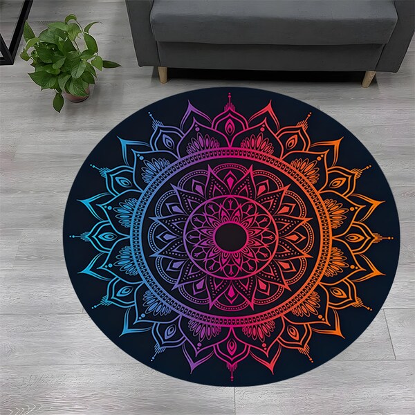 Mandala Bath Rug - Etsy