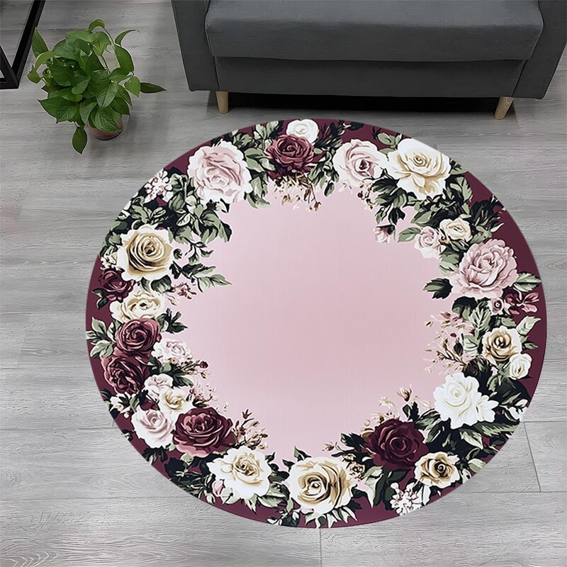 Rug With Roses - Etsy