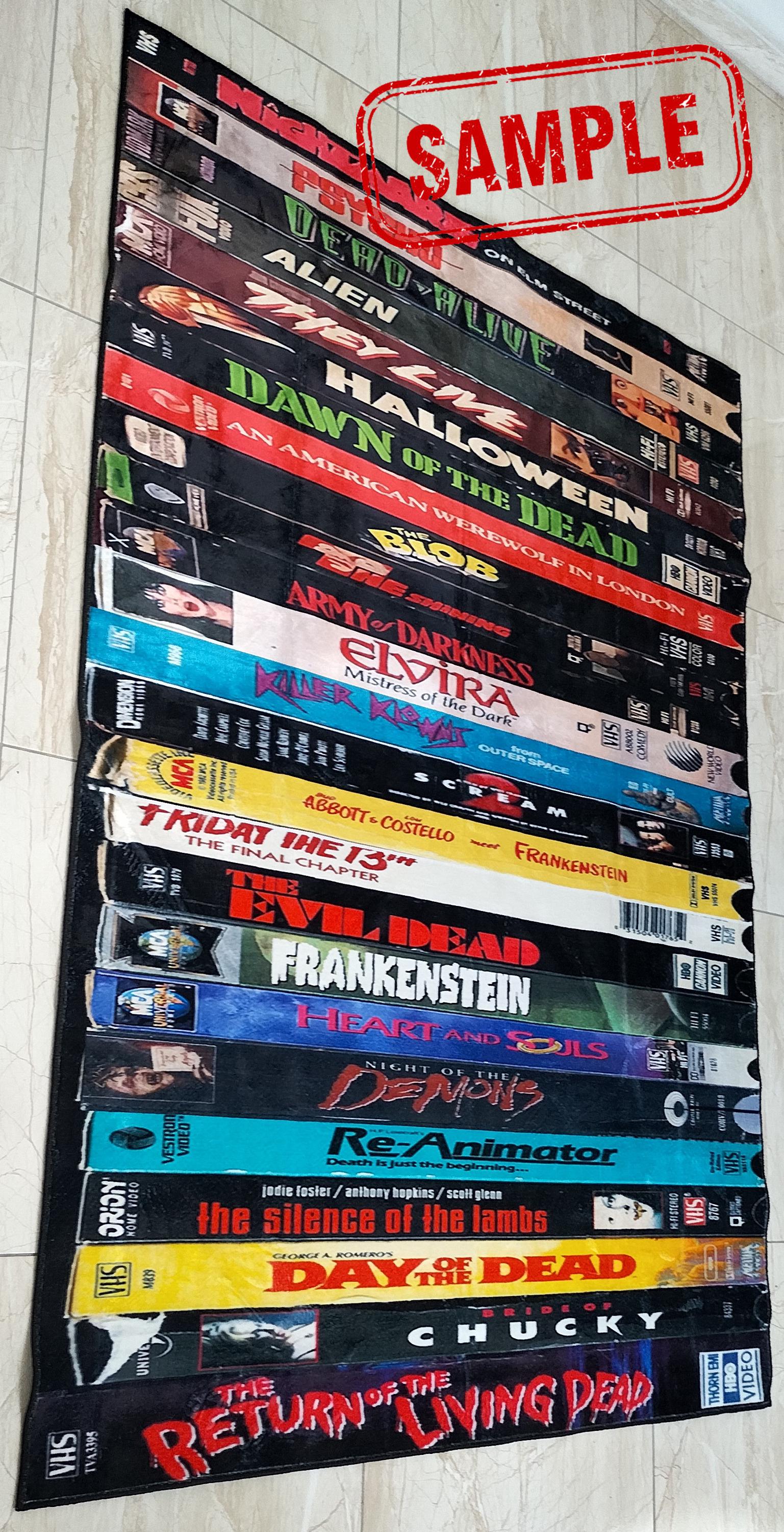 Retro Horror Movie VHS Rug - Cinema Room Decor - Etsy