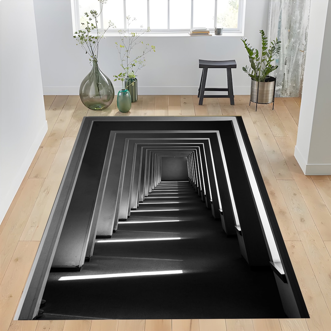 Optical Illusion Rug,optical Illusion,vortex Rug, 3D Vortex Illusion ...