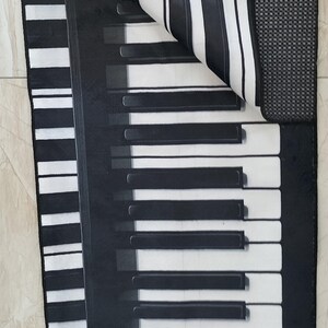 Piano Keyboard Runner Rug: Music Room Decor, Non-slip Cotton Base - Etsy