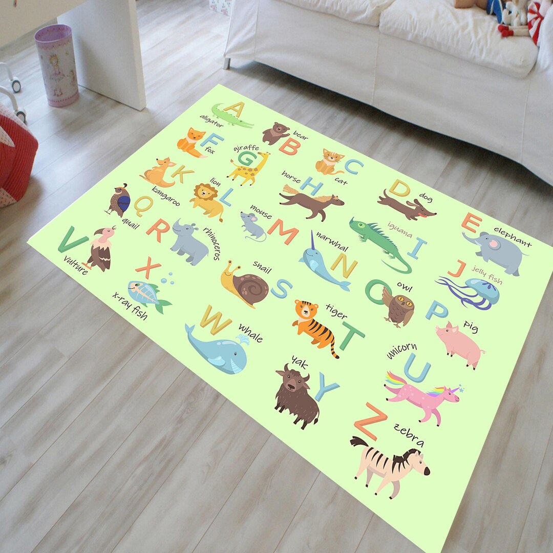 Jungle Animals Rug, Forest Rug, Jungle Rug, Children's Farm Rug, Jungle ...