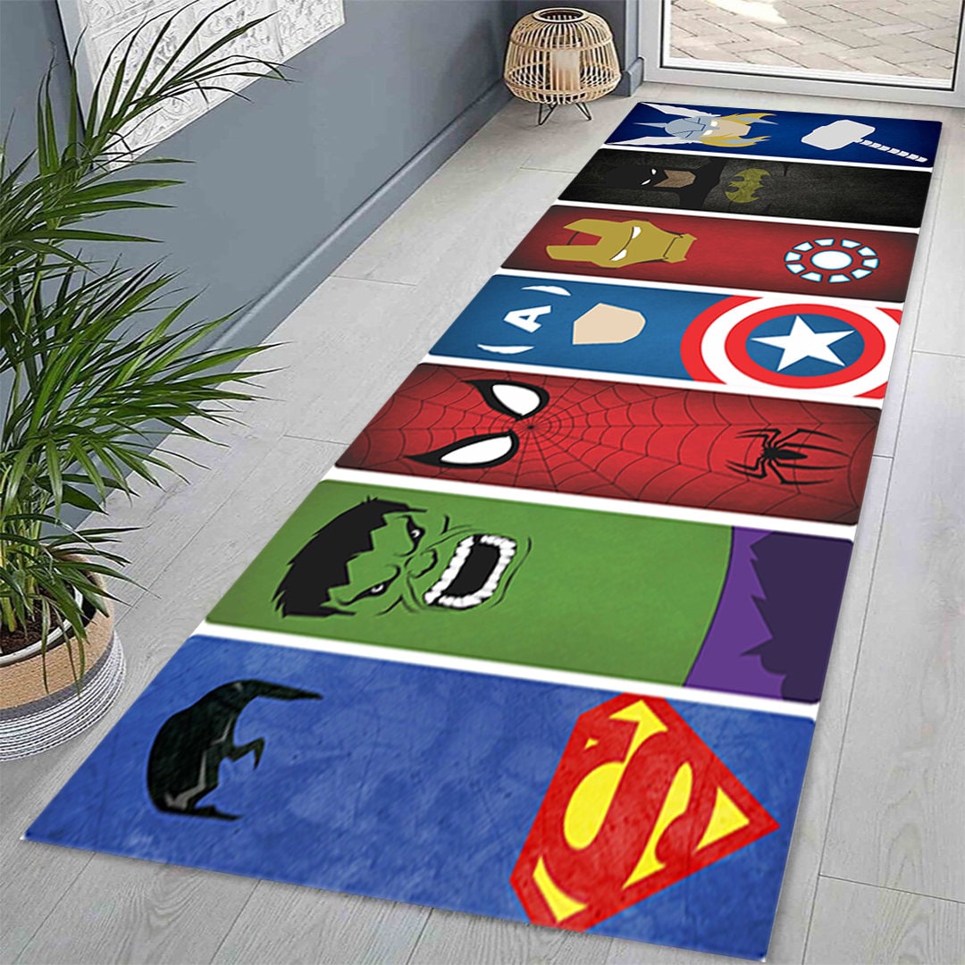 Superhero Runner Rug: Comic Book Character Hallway Rug - Etsy
