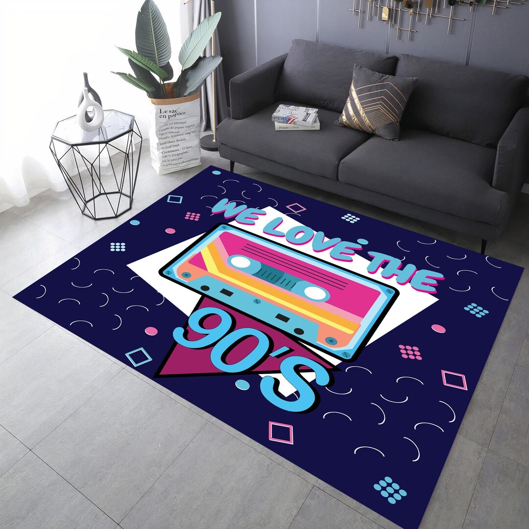 Classic Cassette Rug, 90s Rug, Tape Rug, Retro Design Rug, Non Slip ...