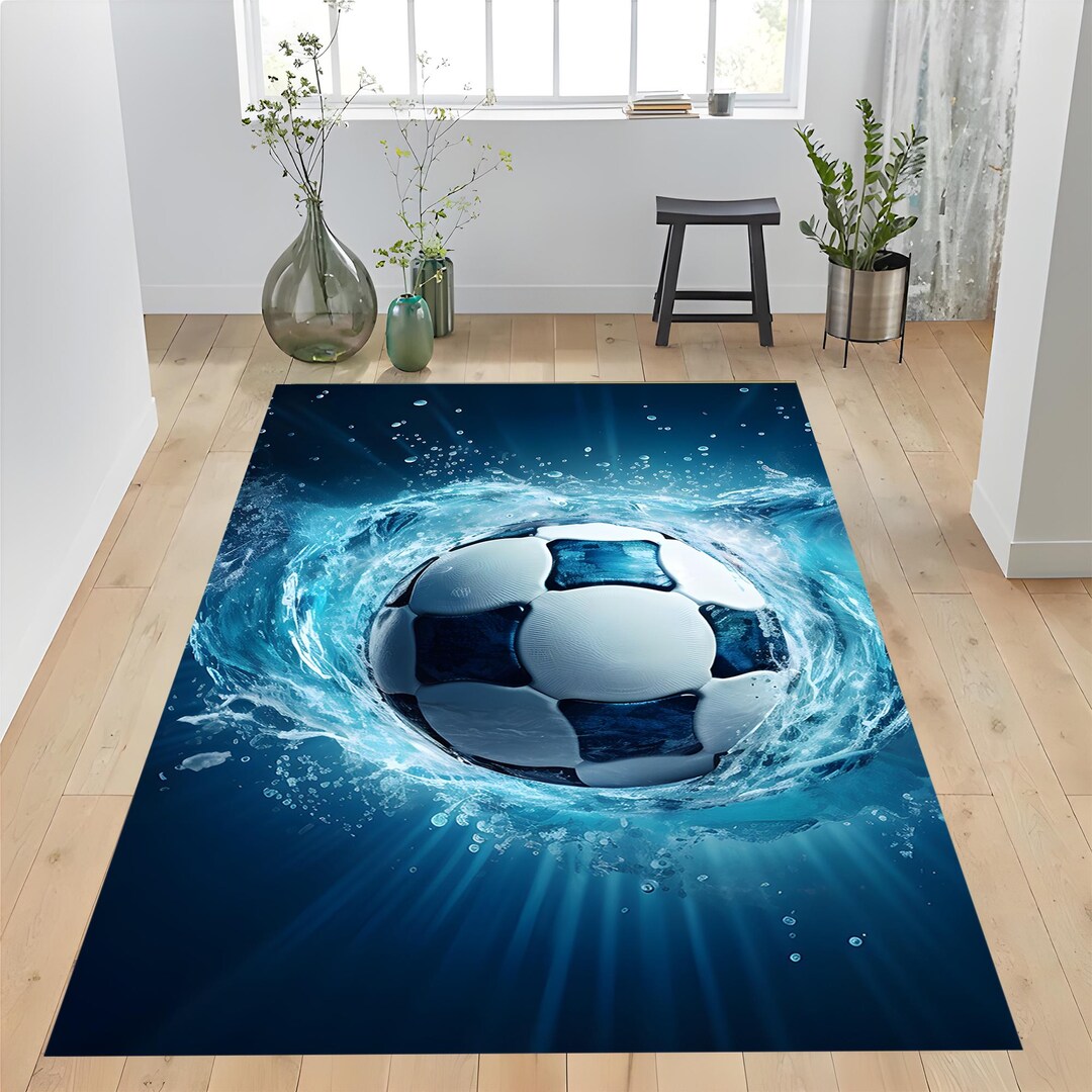 Soccer Ball Rug, Football Field Rug, Soccer Field Rug, Sport Rug ...