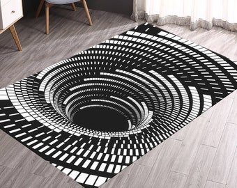 Vortex Rug , 3D Vortex Illusion, Rectangular Version Rug, Vortex ...