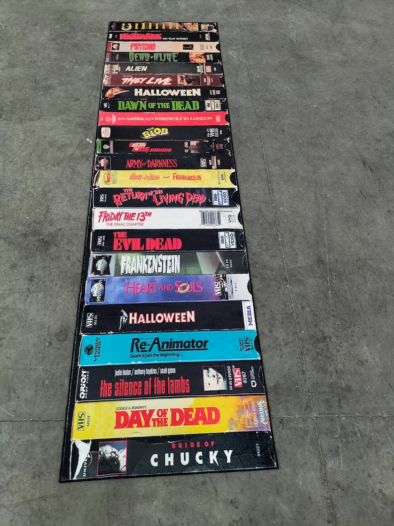 Retro Horror Movie VHS Rug - Nostalgic Home Decor - Etsy