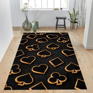 Poker Card, Playing Cards Symbols,poker Game,casino Party Decor Rug ...