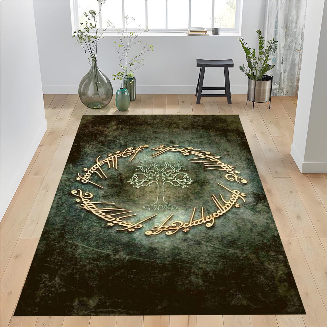 Lord of the Rings Rug: Middle Earth Decor, Fan Gift - Etsy