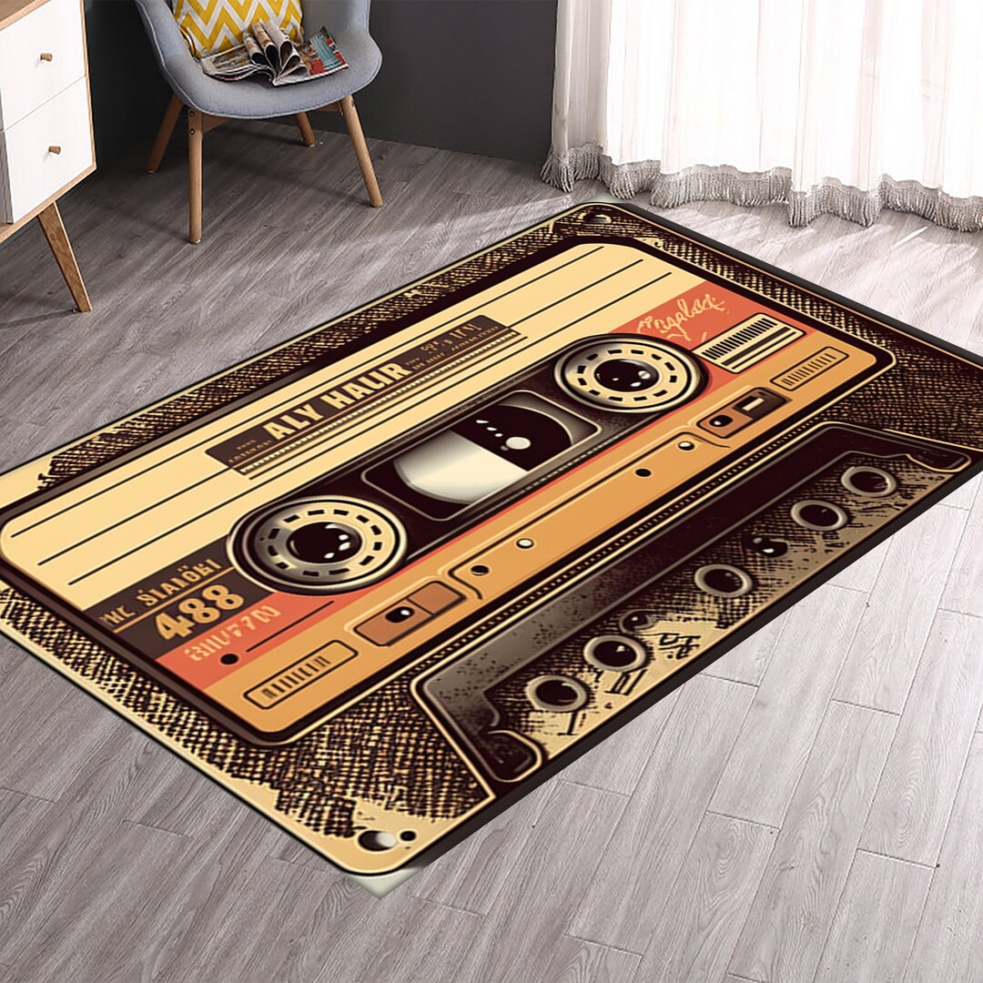 Classic Cassette Rug, 90s Rug, Tape Rug, Retro Design Rug, Non Slip ...