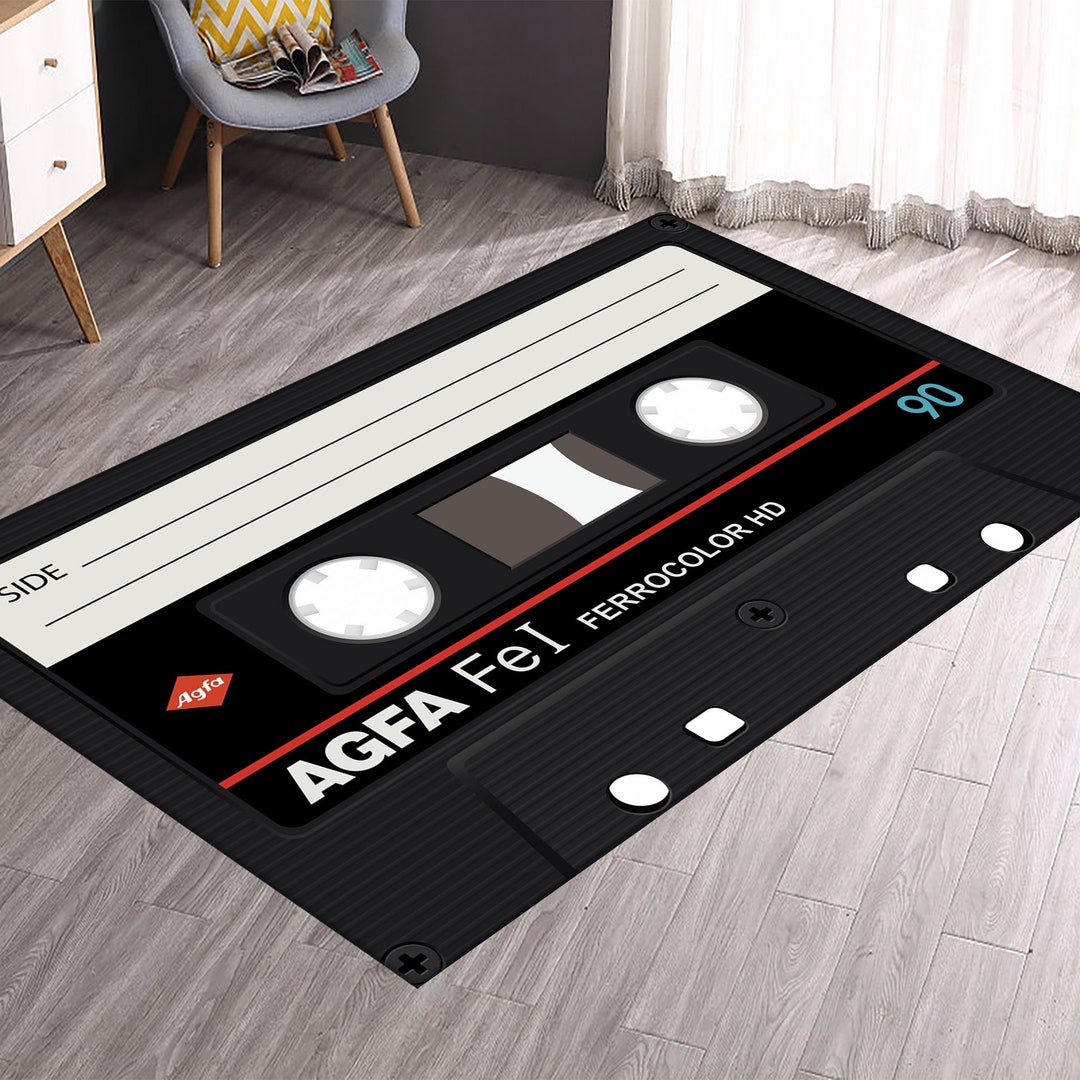 Classic Cassette Rug, 90s Rug, Tape Rug, Retro Design Rug, Non Slip ...