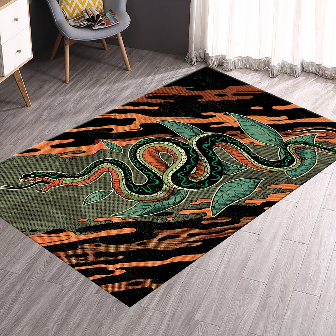Snake Rug Snake Decor Sneake Pattern Rug Horror Rug Decor - Etsy
