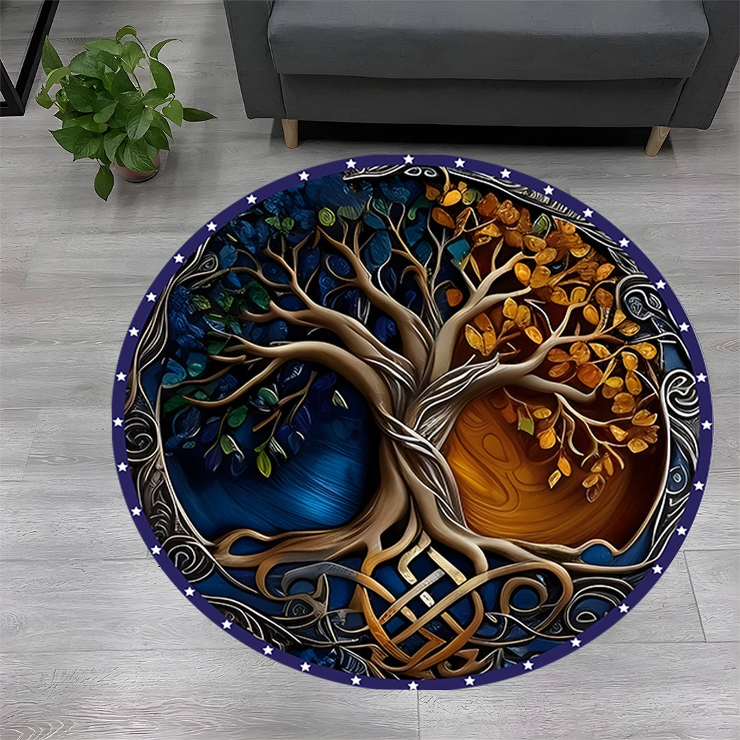 Tree of Life, Tree of Life Rug, Tree of Life Round Rug, Tree of Life ...