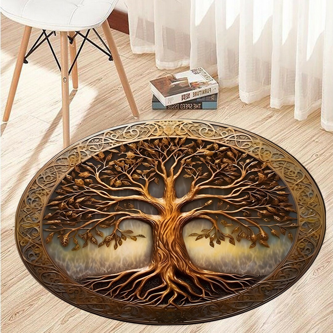 Tree of Life, Tree of Life Rug, Tree of Life Round Rug, Tree of Life ...