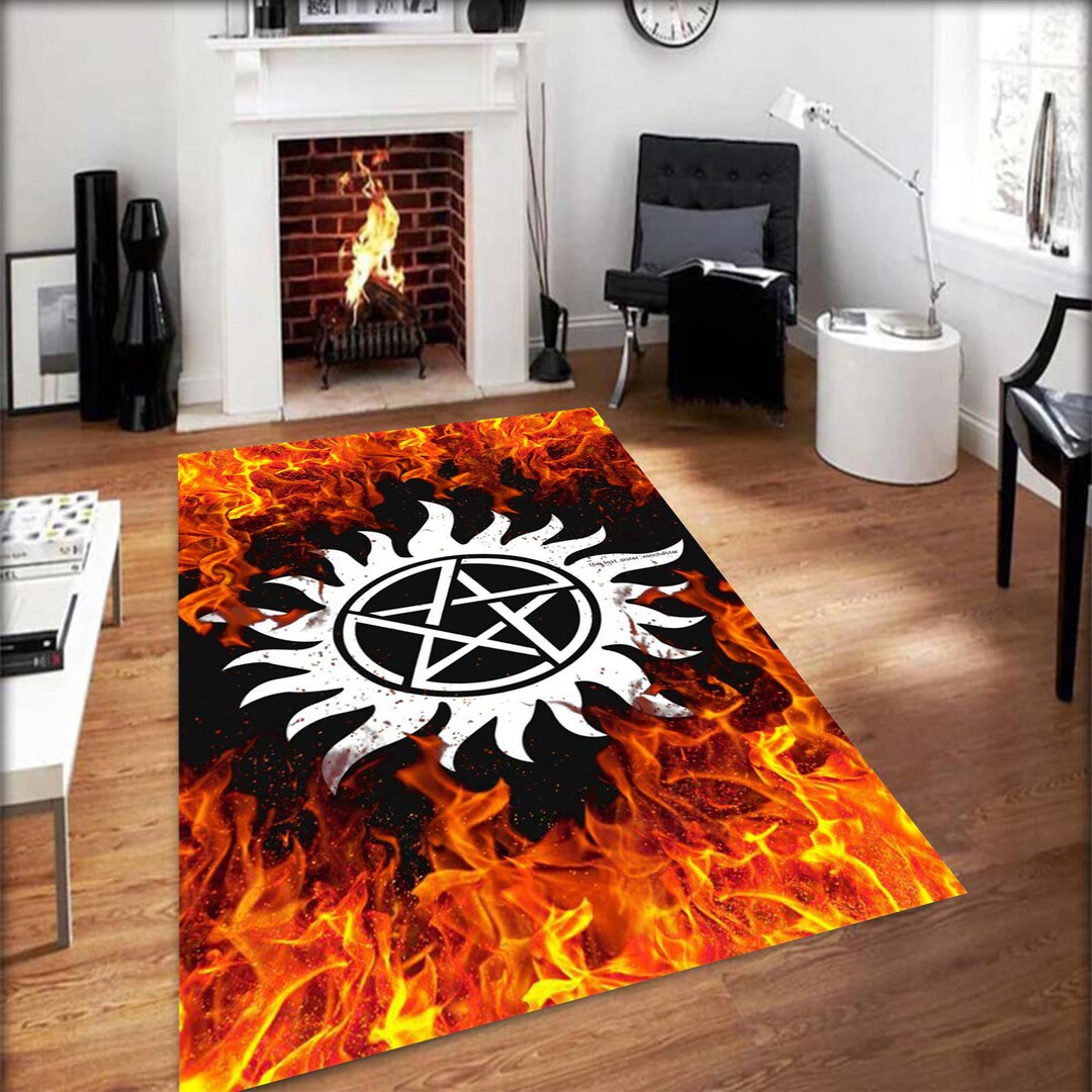 Pentegram Rug,baphomet Rug,gothic Home Decor,satan Rug,witch Board Rug ...