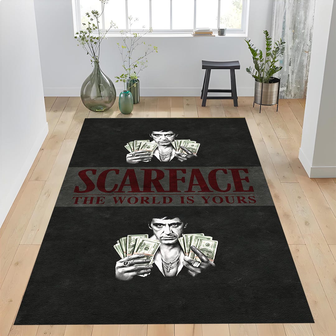 Scarface Rug, Scarface, Tony Montana Rug, Movie Rug, Mafia Rug ...