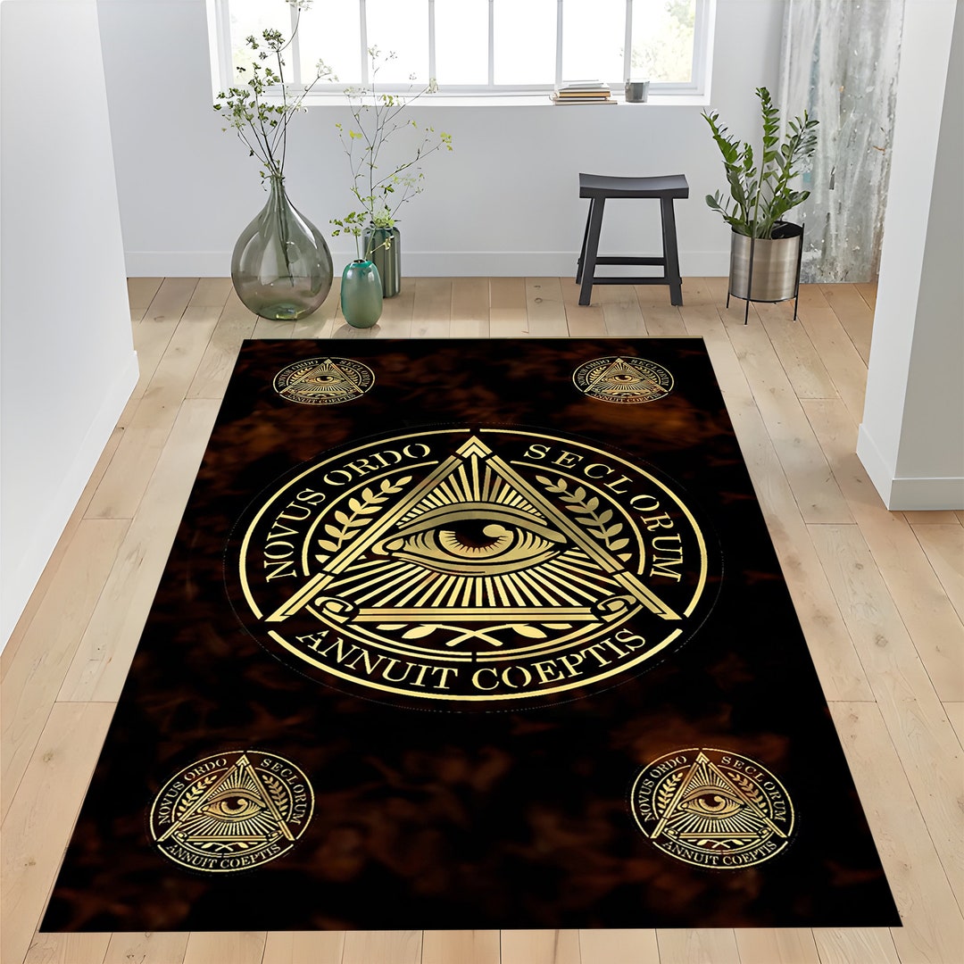 Compass Rug, Compass, Compass Design Rug, Medallion Rug, Nonslip ...