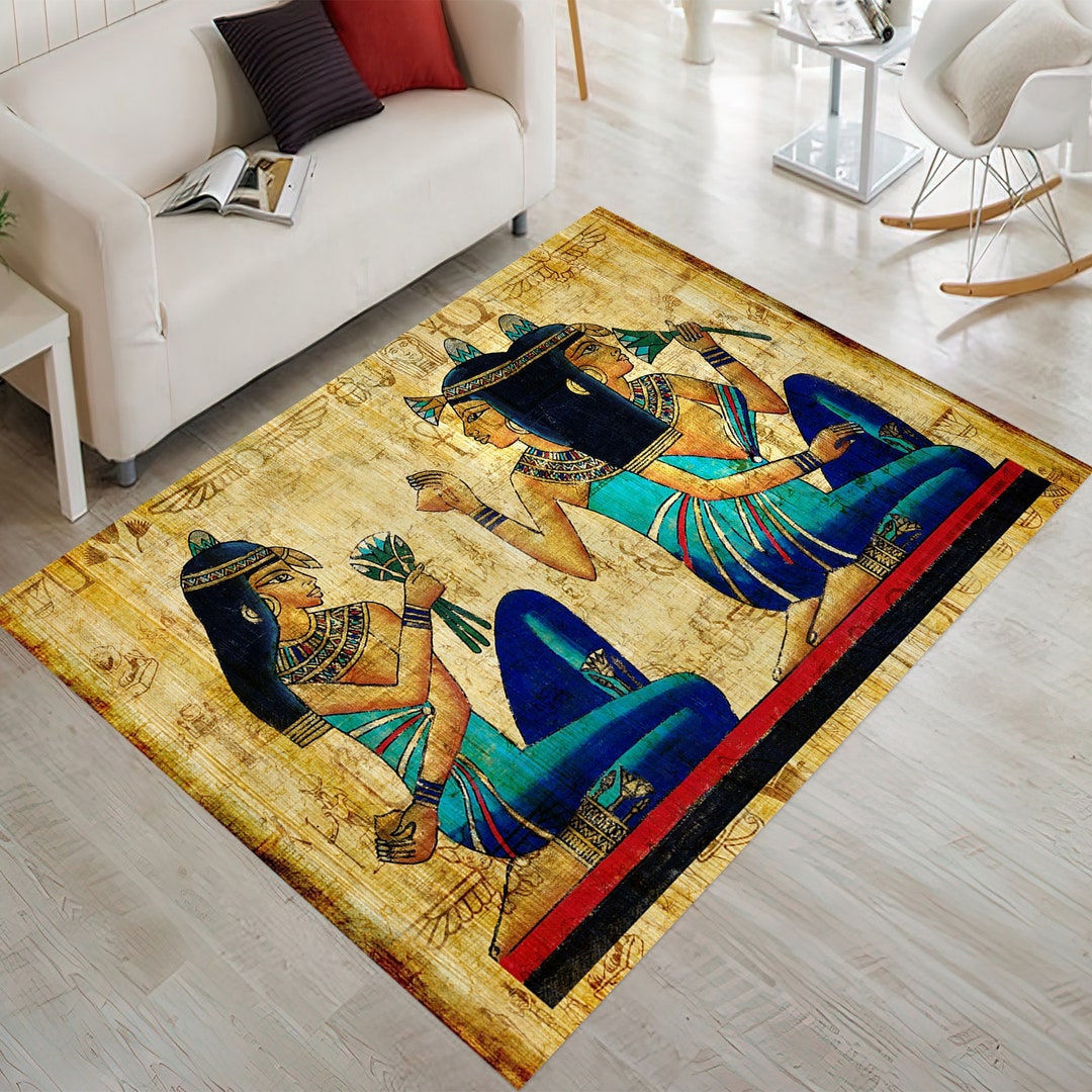 Egypt Rug, Ancient Rug, Hieroglyph Rug, Anubis Rug, Egyptian Decor, for ...