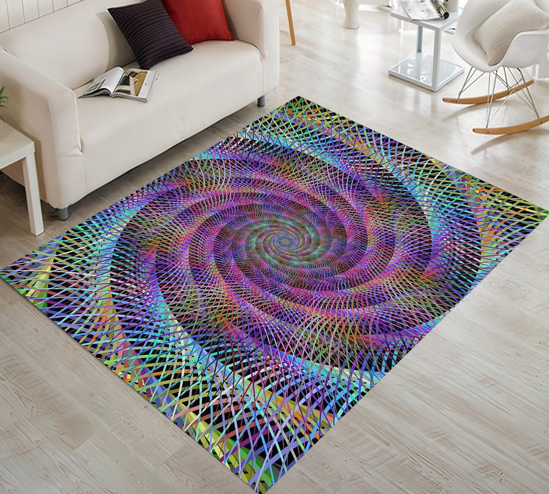 Optical Illusion Rug,optical Illusion,vortex Rug, 3D Vortex Illusion ...