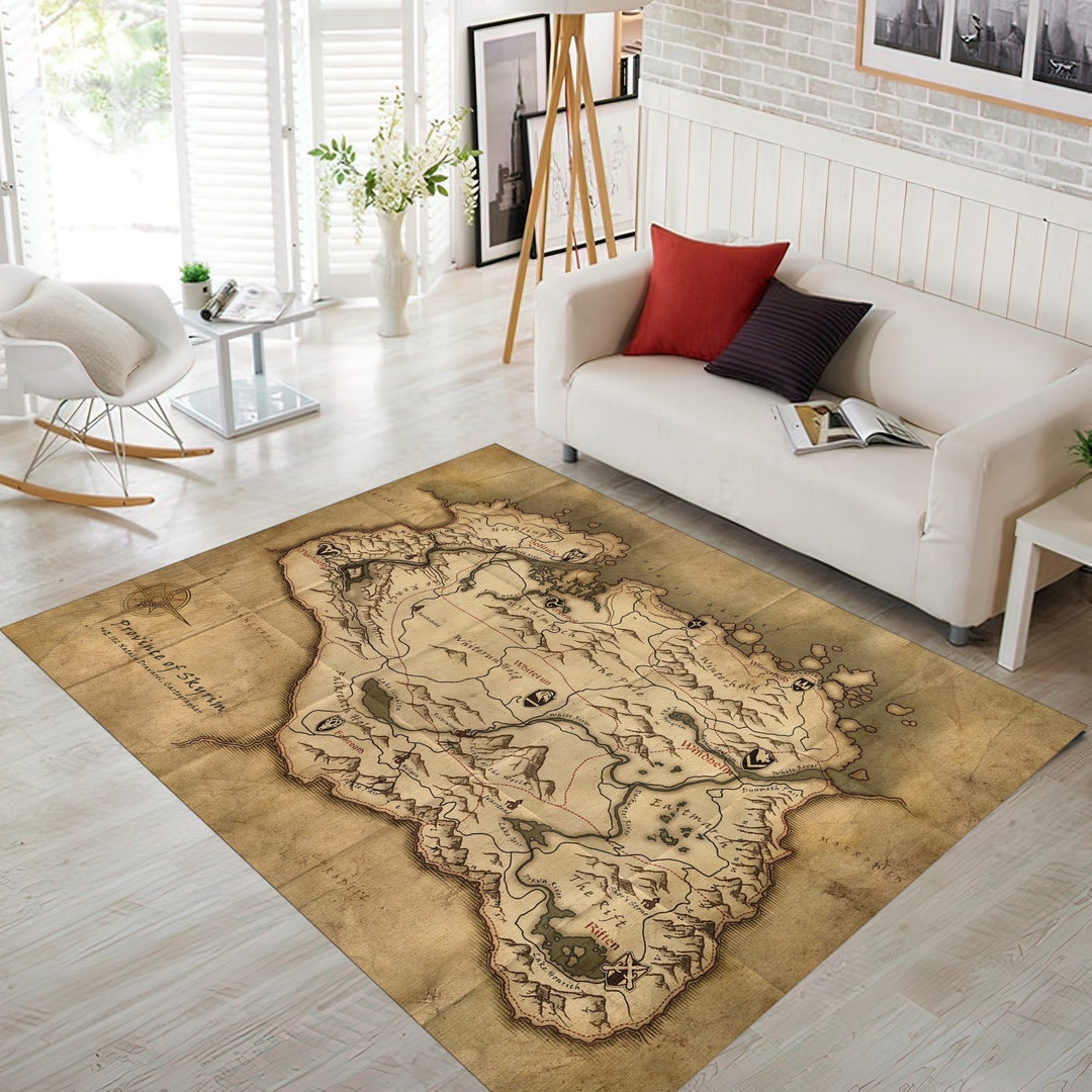 World Map Area Rug: Geography Home Decor - Etsy