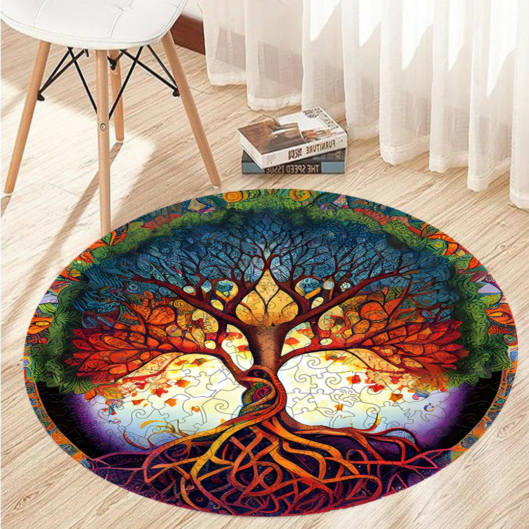 Tree of Life, Tree of Life Rug, Tree of Life Round Rug, Tree of Life ...