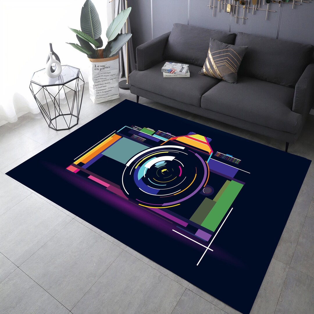 Camera Patterned Rug ,photographer Rug, Lens Rug, Abstract Rug ,art Rug ...