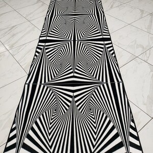 Optical Illusion Rug,black White Runner Rug, Runner Rug, Hallway Rug ...