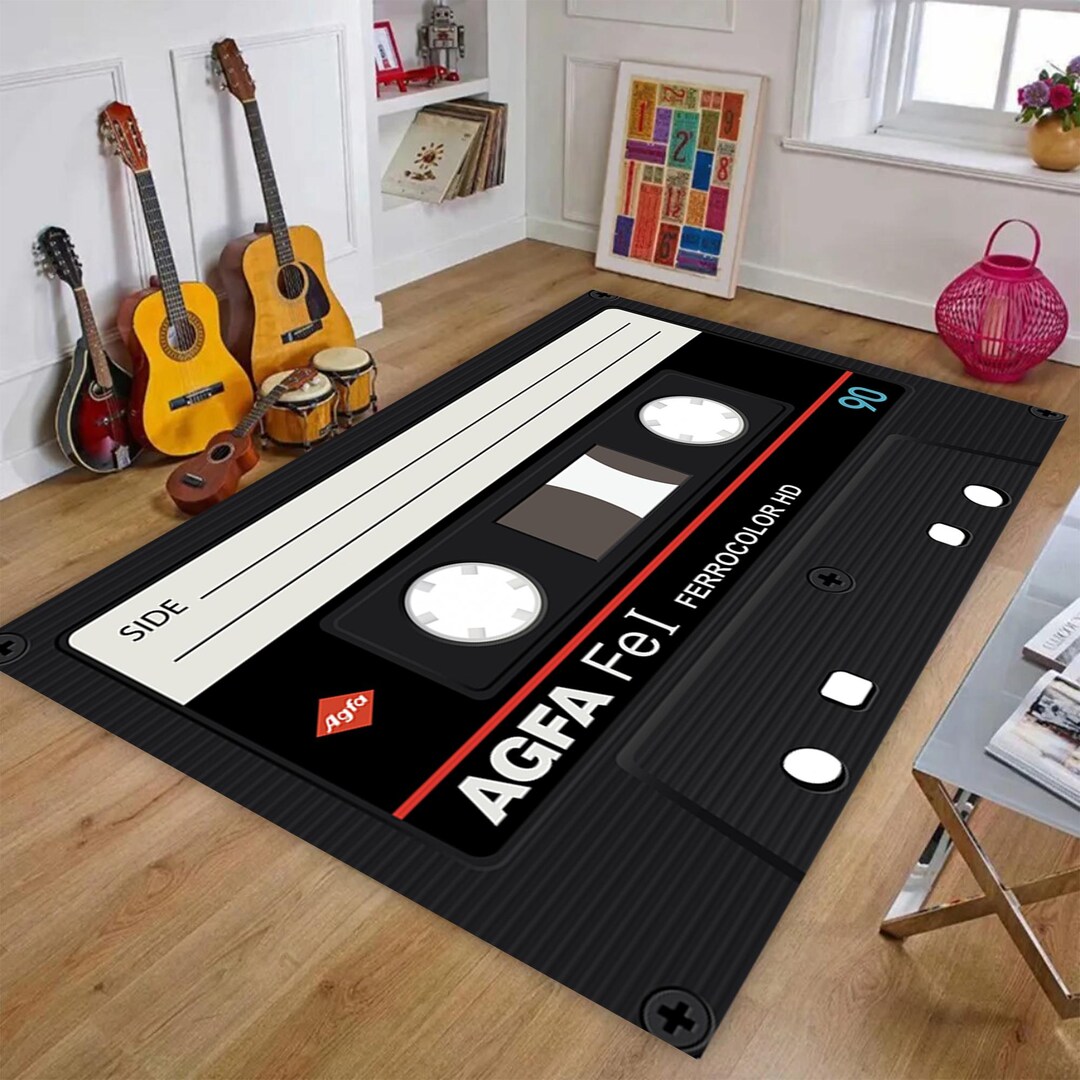 Classic Cassette Rug, 90s Rug, Tape Rug, Retro Design Rug, Non Slip ...