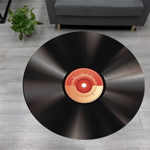 Plaque, Plaque Pattern Rug, Retro Plaque Rug, Round Rug, Music Pattern ...