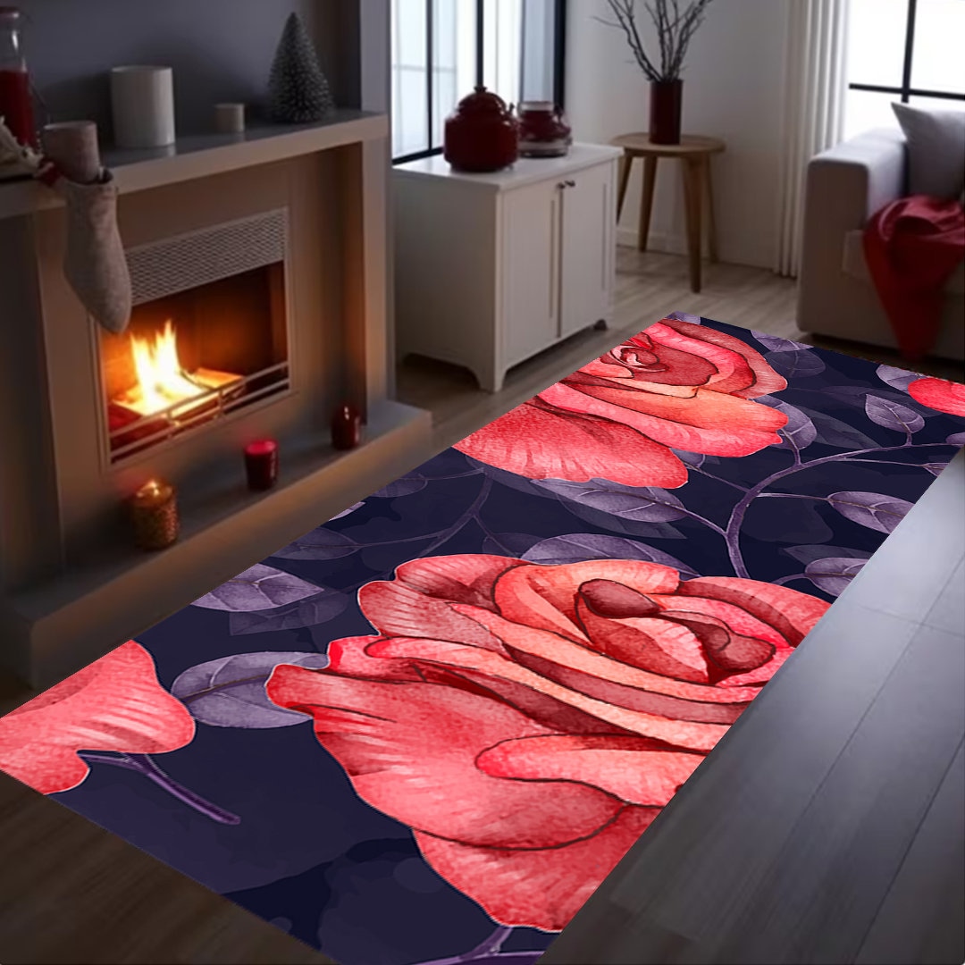 Red Roses,redrose Runner Rug,valentine's Day Runner,valentines Day ...