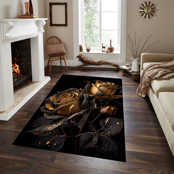 Rug With Roses - Etsy