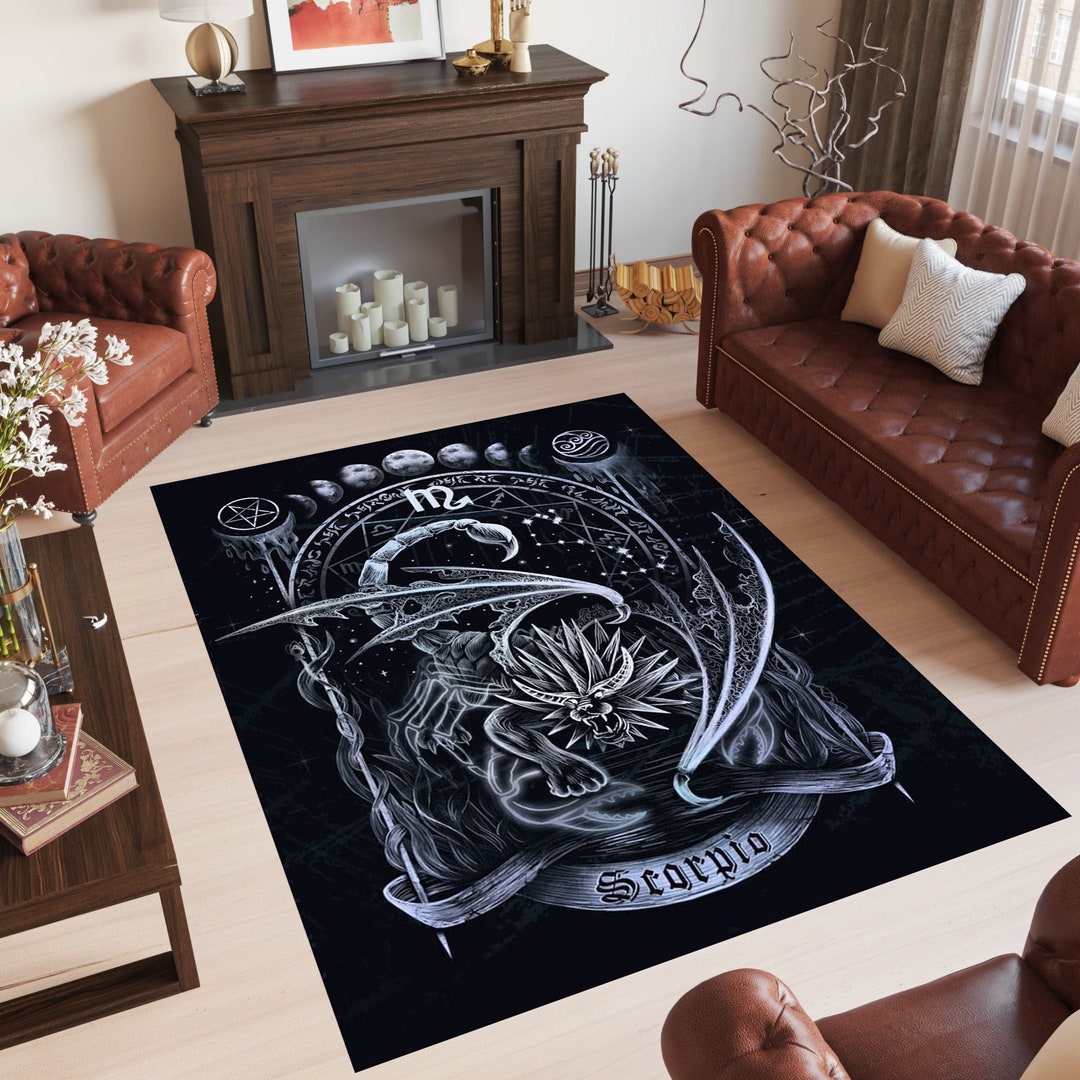 Astrology Rug Zodiac Rugs Scorpio Rugjewish İcontarot Rug - Etsy