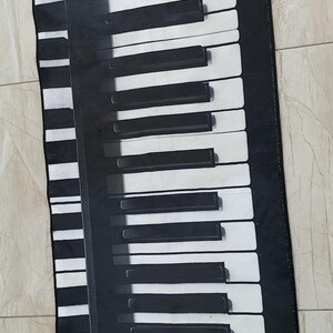 Piano Keyboard Runner Rug: Music Room Decor, Non-slip Cotton Base - Etsy