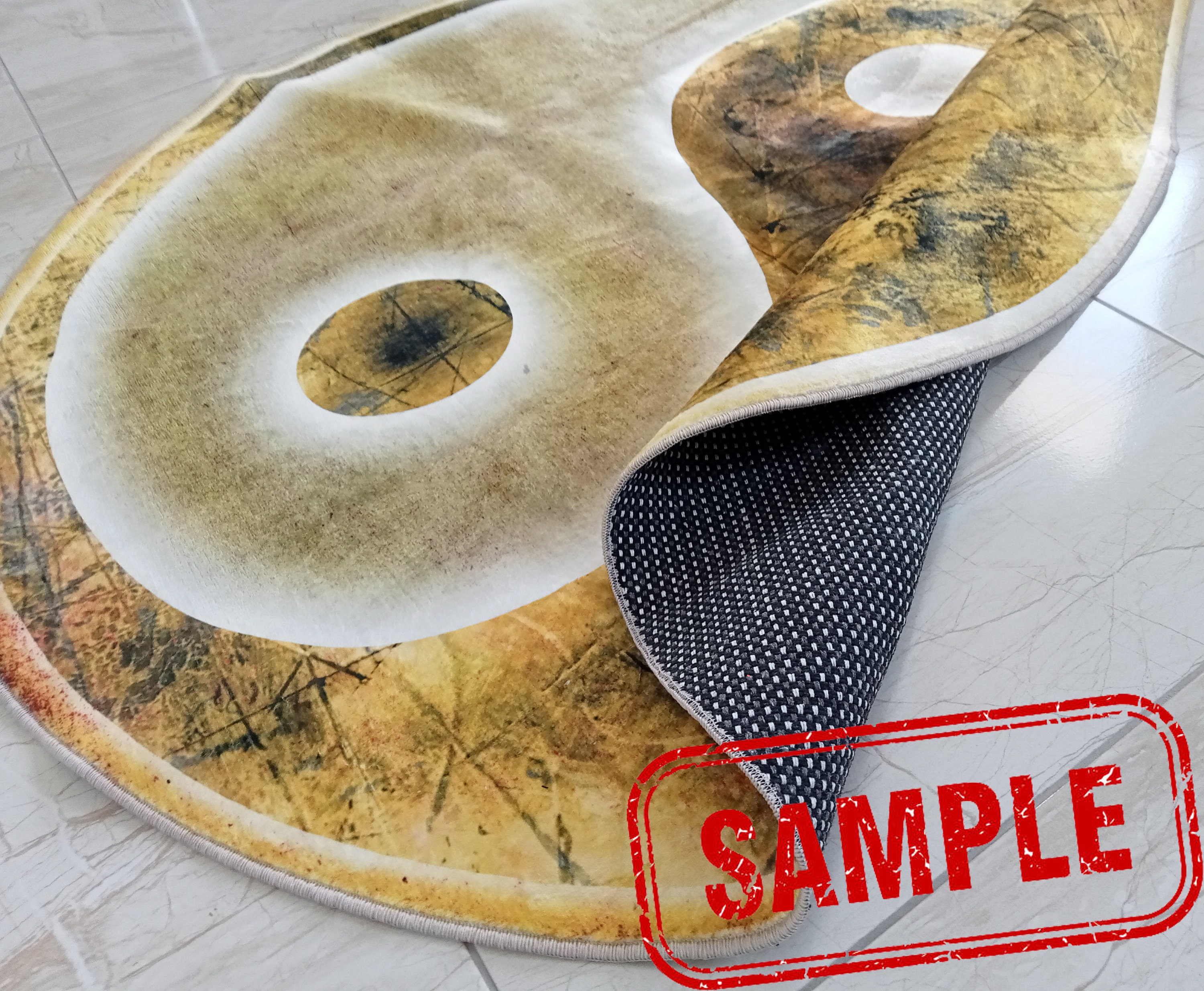 Moon Round Rug Moon Planet Rug Vibrant Moon Rug Living Room - Etsy