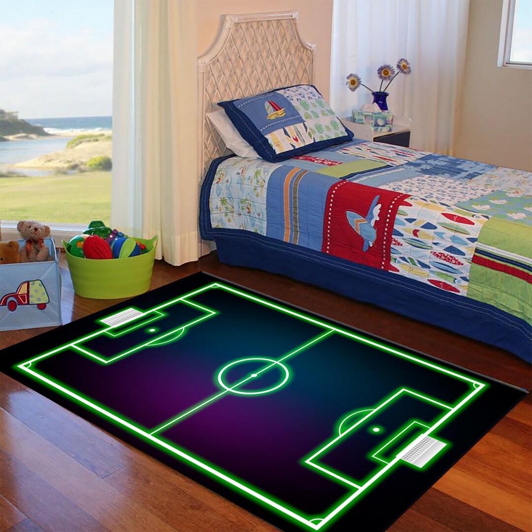 Soccer Field Rug, Football Field Rug, Sport Rug, Gift for Him Her, Kids ...