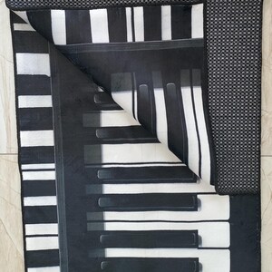 Piano Keyboard Runner Rug: Music Room Decor, Non-slip Cotton Base - Etsy