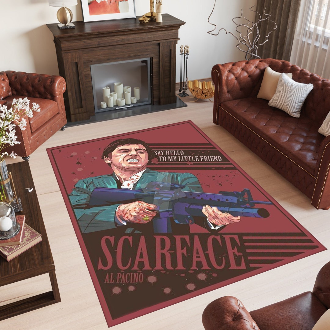 Scarface Rug, Scarface, Tony Montana Rug, Movie Rug, Fan Rug, Themed ...
