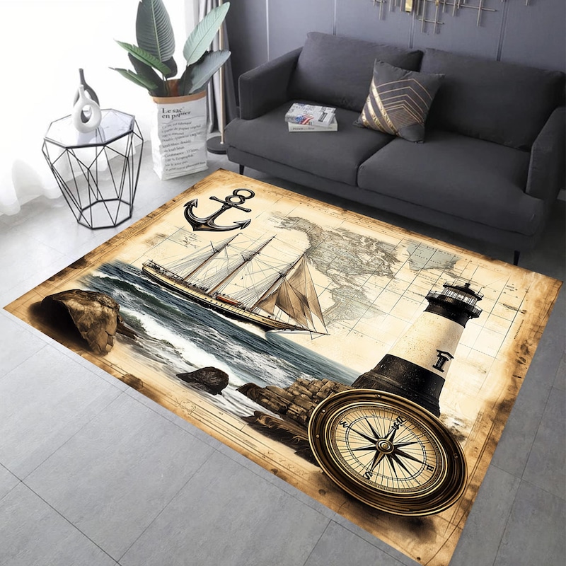 Nautical Rug - Etsy