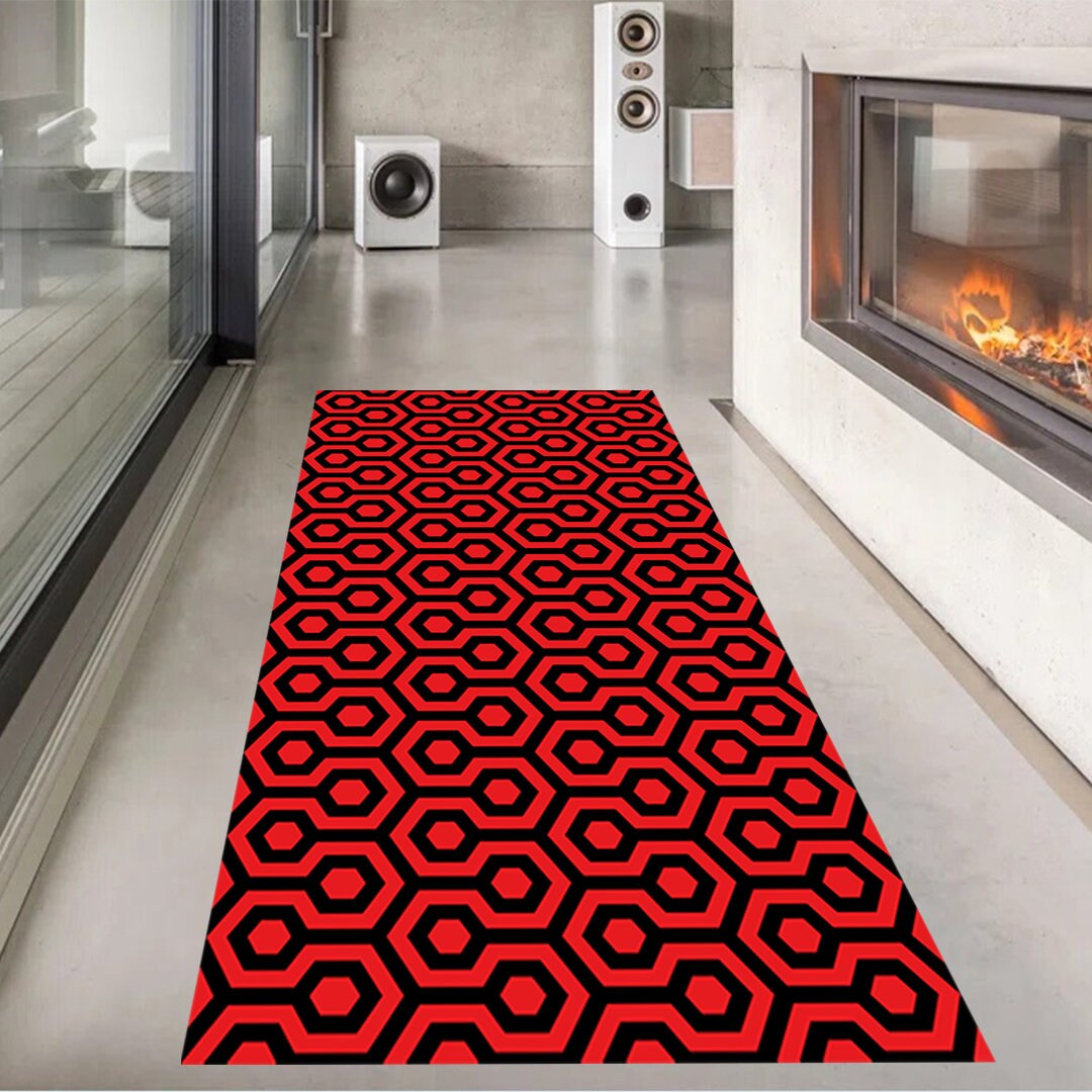 The Shining Rug, Runner Rug, Hallway Rug, the Red Shining, Long Rug ...