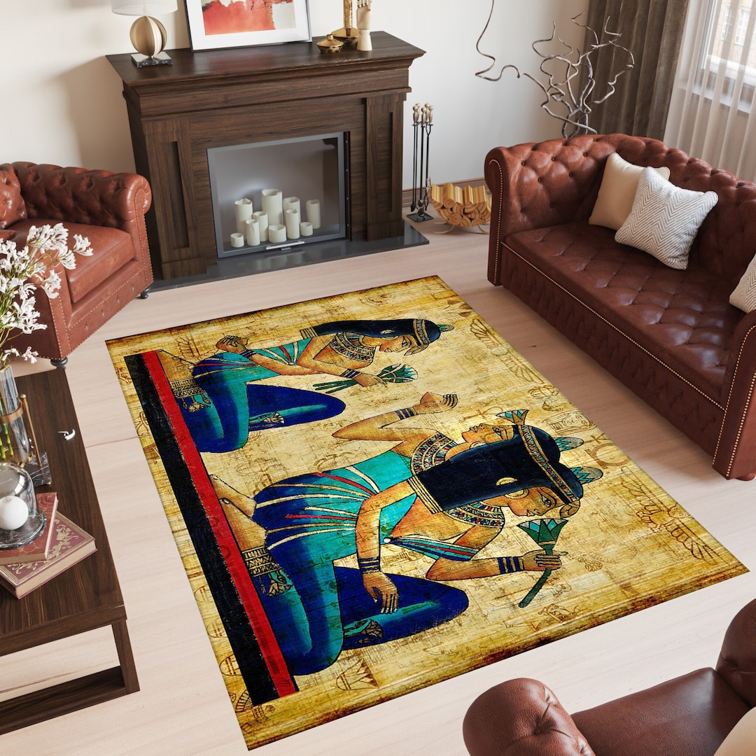 Egypt Rug Ancient Rug Hieroglyph Rug Anubis Rug Egyptian - Etsy