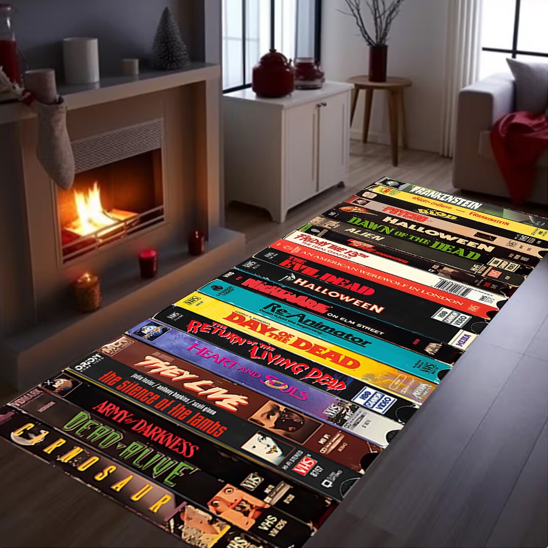 Horror Movie VHS Rug: Retro Cinema Room Decor - Etsy