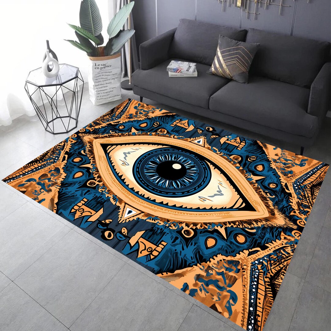 Eye Rug, Eye Decor Rug, Eye Modern Rug, Blue Eye Rug, Eye Design Rug ...