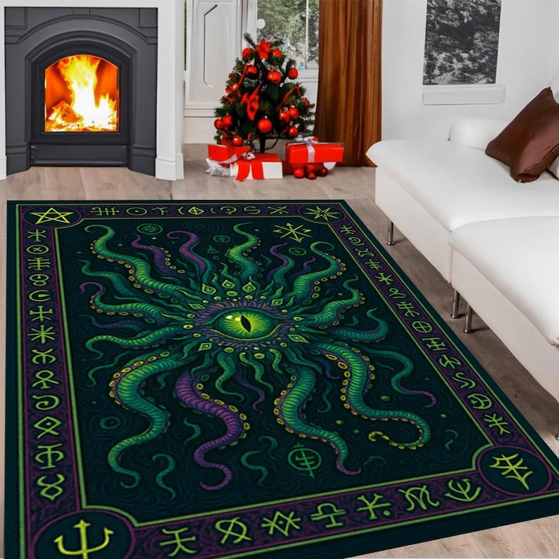 Lovecraftian Cthulhu Rug: Eldritch Eye Gothic Horror Decor - Etsy