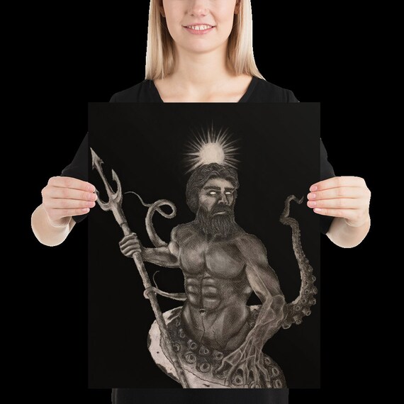 Poseidon 2022 Original Art Print Art Gift Wall Decor - Etsy