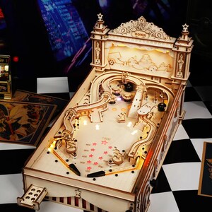 Wood DIY 3D Pinball Puzzle Kits Amazing Amusing Table Game - Etsy