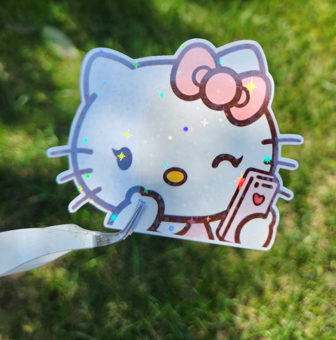 Cute UV Resistant Holographic Laminated | Peeker | Waterproof | Sticker ...
