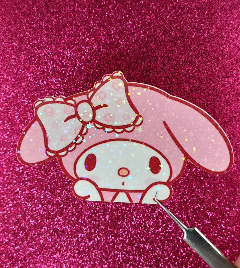 Cute UV Resistant Holographic Laminated | Peeker | Waterproof | Sticker ...